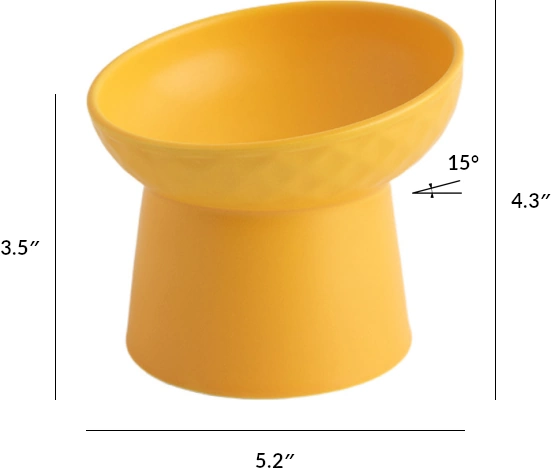 Raised Ceramic Cat Bowl - ModernTurtle.com