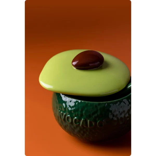 10 oz Avocado-Shaped Ceramic Bowl, 3-Piece Set - ModernTurtle.com