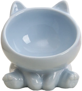 Cat-Shaped Ceramic Cat Bowl - ModernTurtle.com