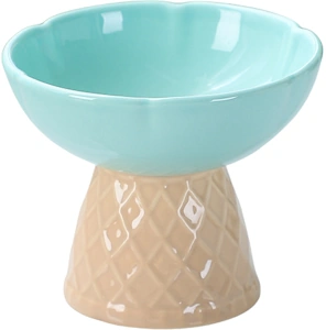 Ice Cream Cone Ceramic Cat Bowl - ModernTurtle.com