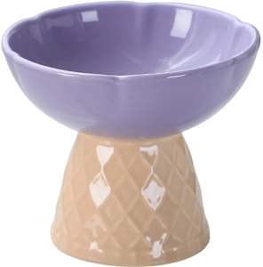 Ice Cream Cone Ceramic Cat Bowl - ModernTurtle.com